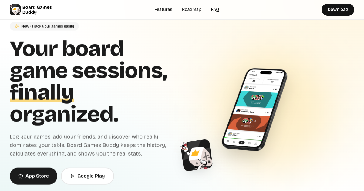 Board Games Buddy — Track your board game sessions